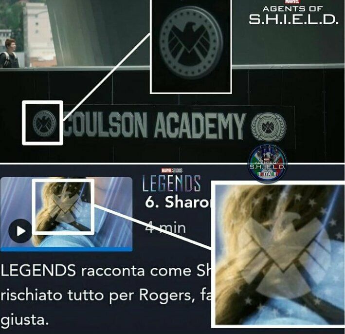 The Legends Sharon Carter SHIELD logo is from the Agents of SHIELD and not the movies- specially ...