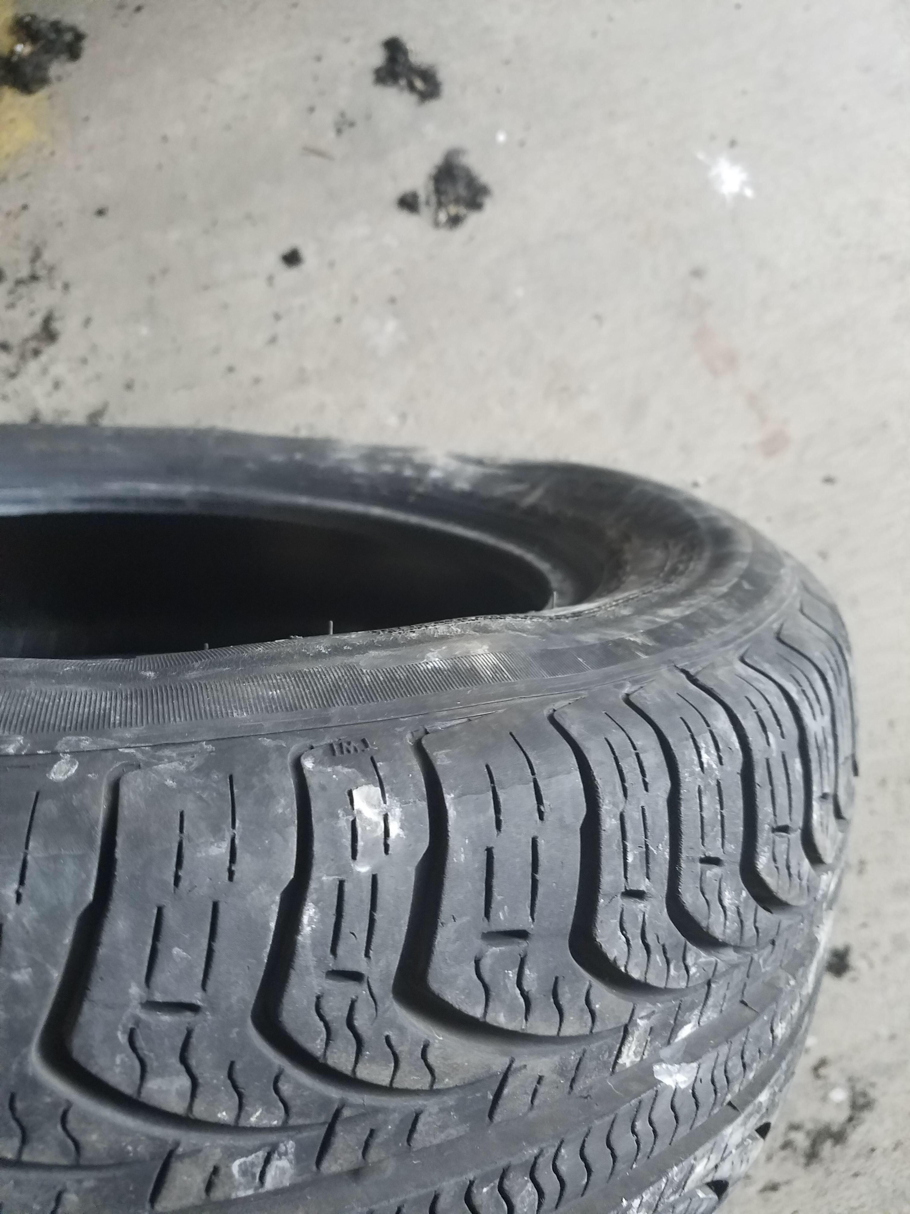 The little faces on the tread of this tire. | Scrolller