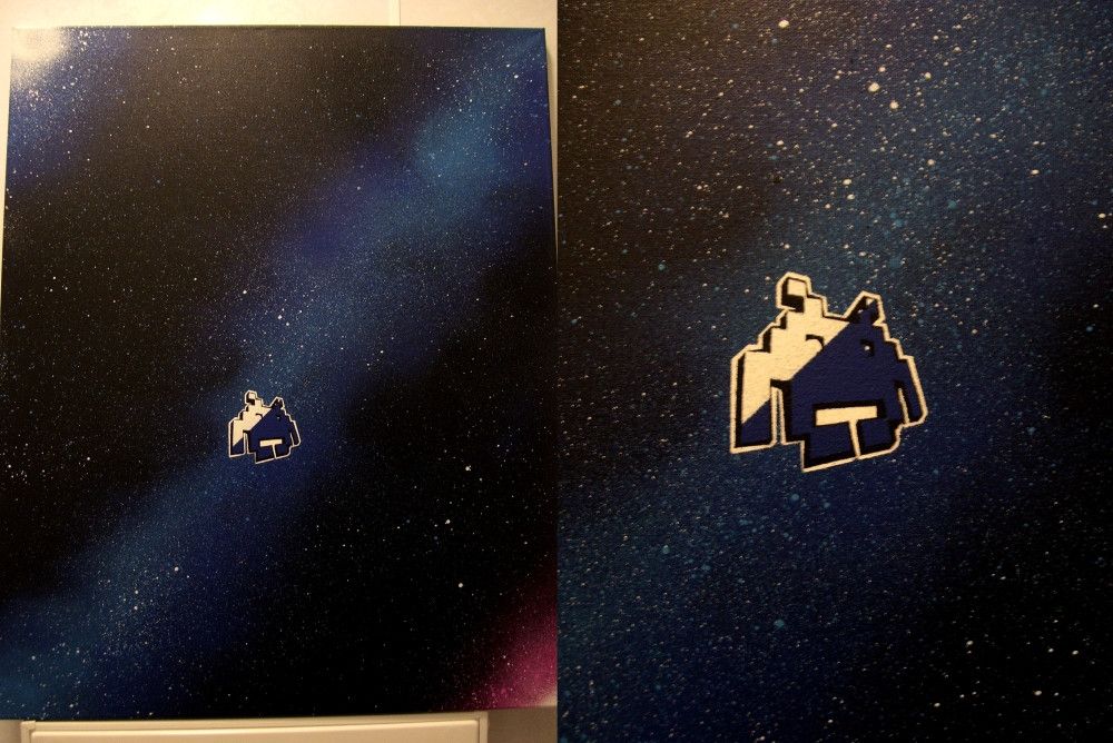 "The Loneliest Space Invader", 3 layers | Scrolller