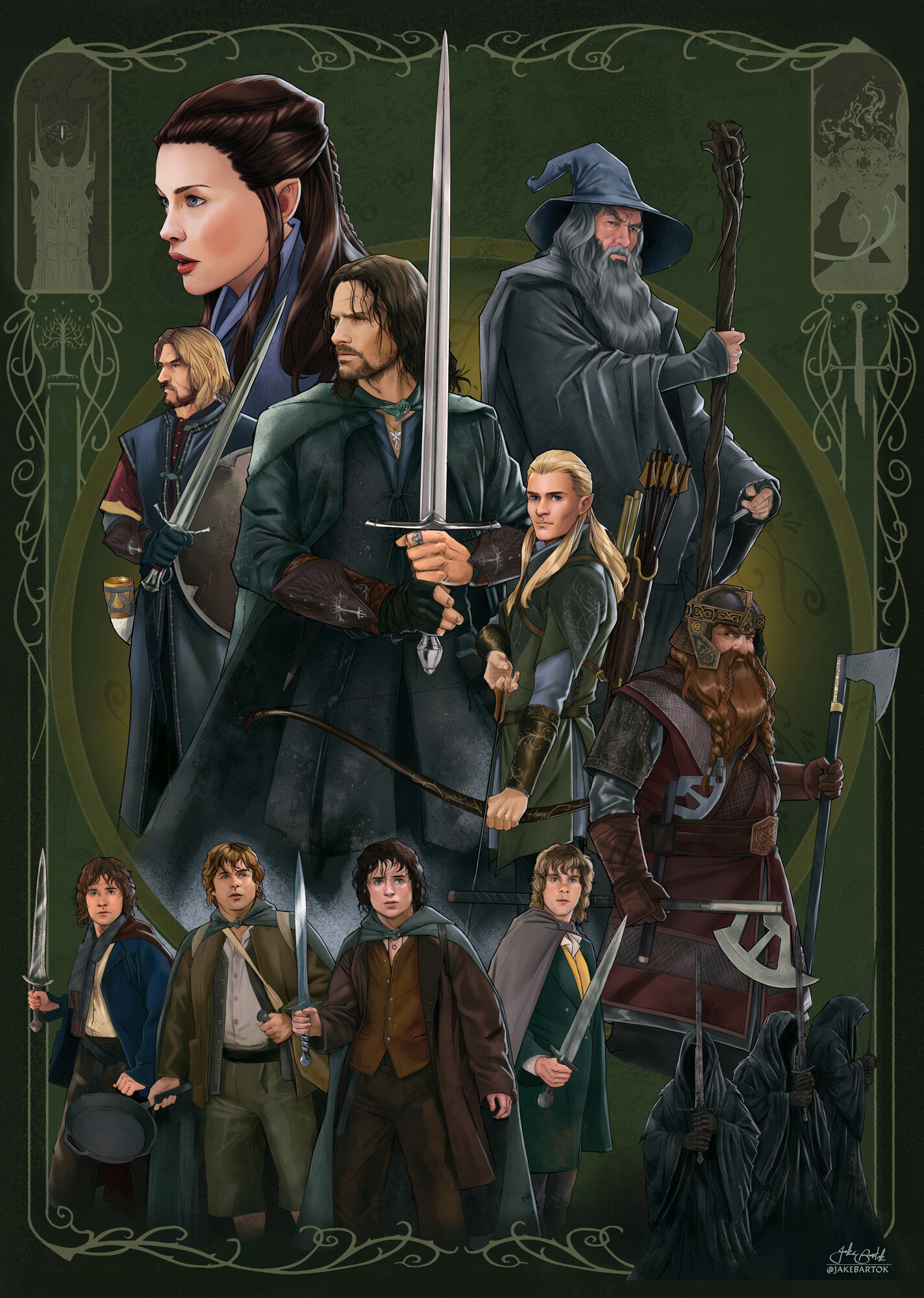 The Lord of the Rings by Jake Bartok | Scrolller
