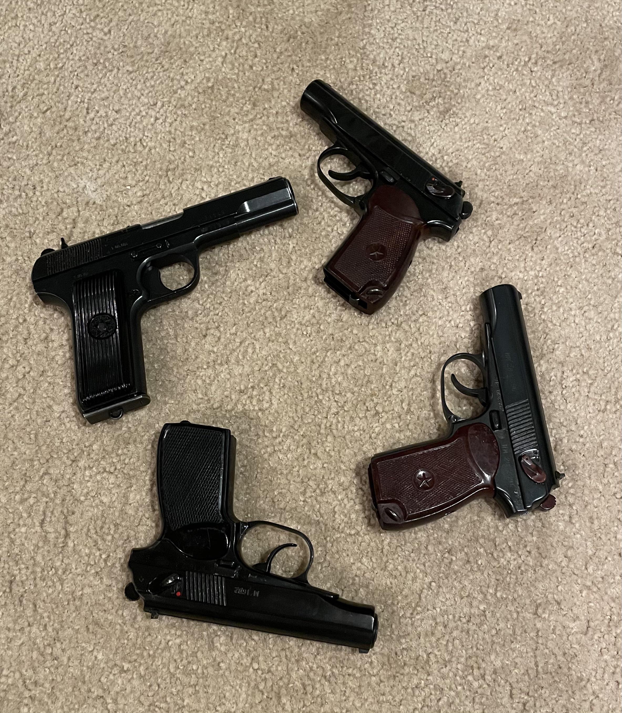 The Makarov Collection so far, pictured with a M57. | Scrolller