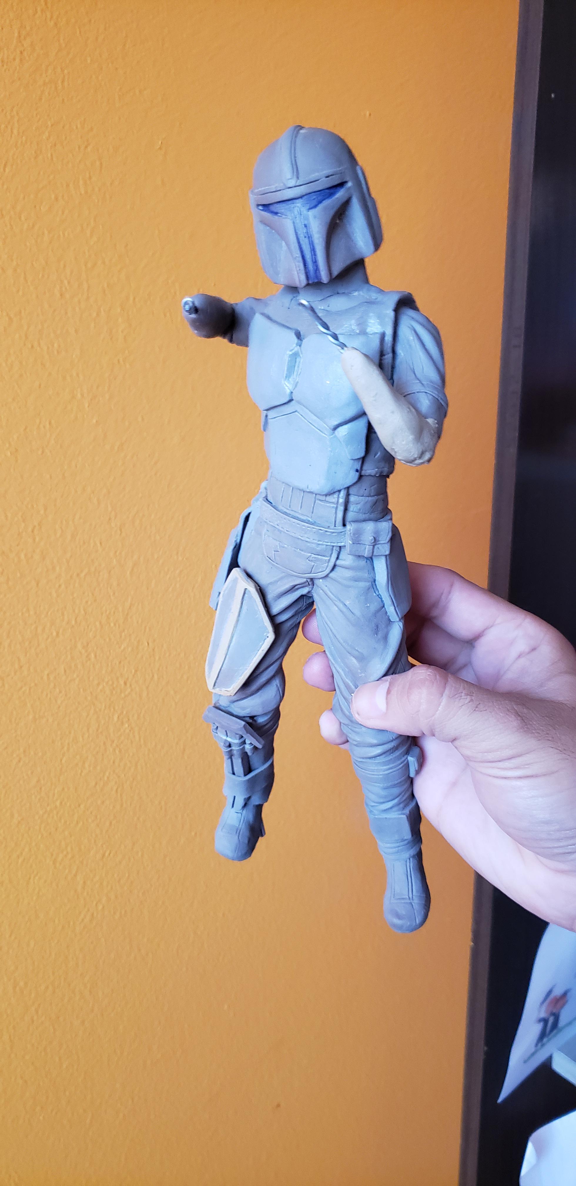 The Mandalorian en sculpey en proceso | Scrolller