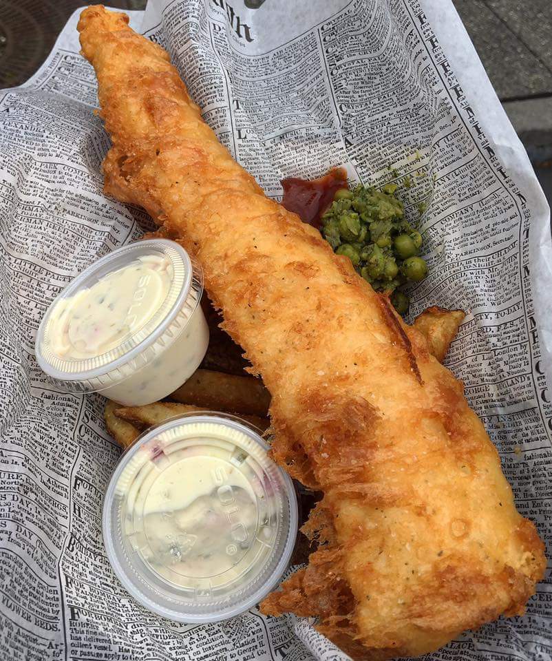 The most delicious fish and chips at Nosh in Seattle [802x960] | Scrolller