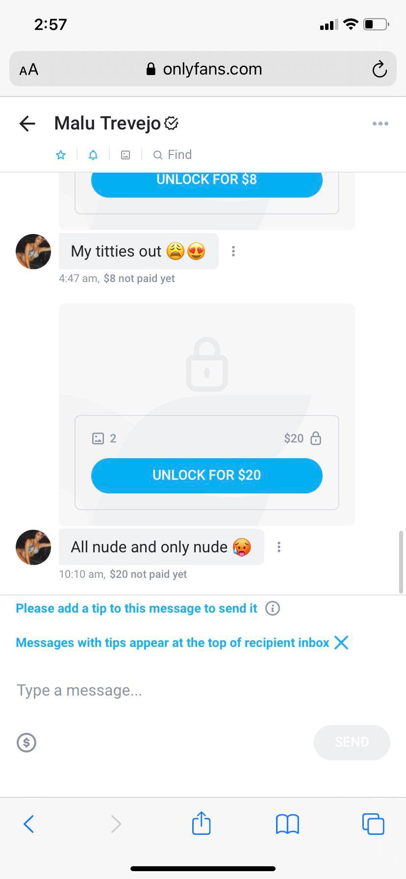 The most “implied nude” scam post she’s probably ever made | Scrolller