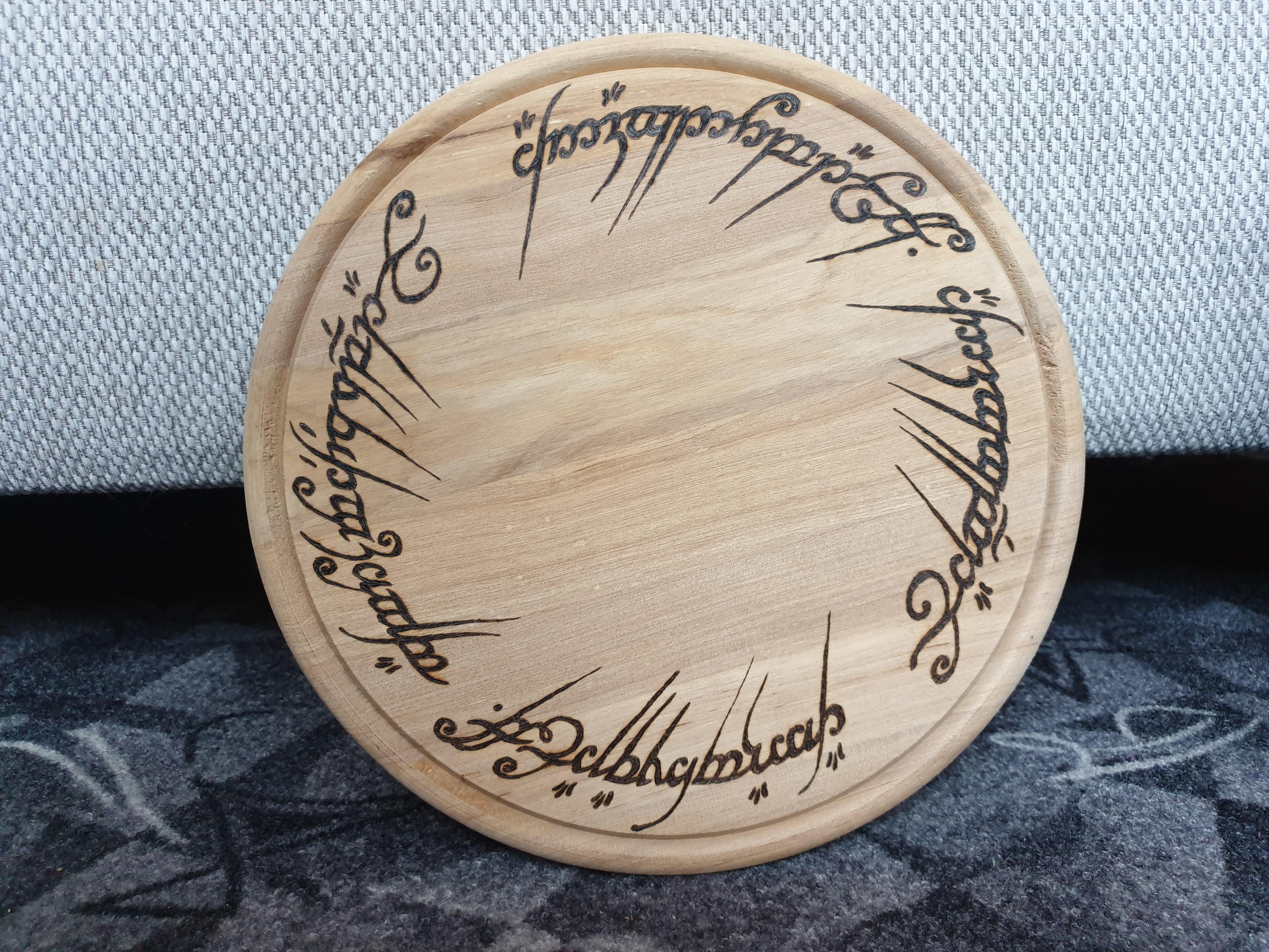 The One ring inscription I burned for my friend's wedding, as a gift | Scrolller