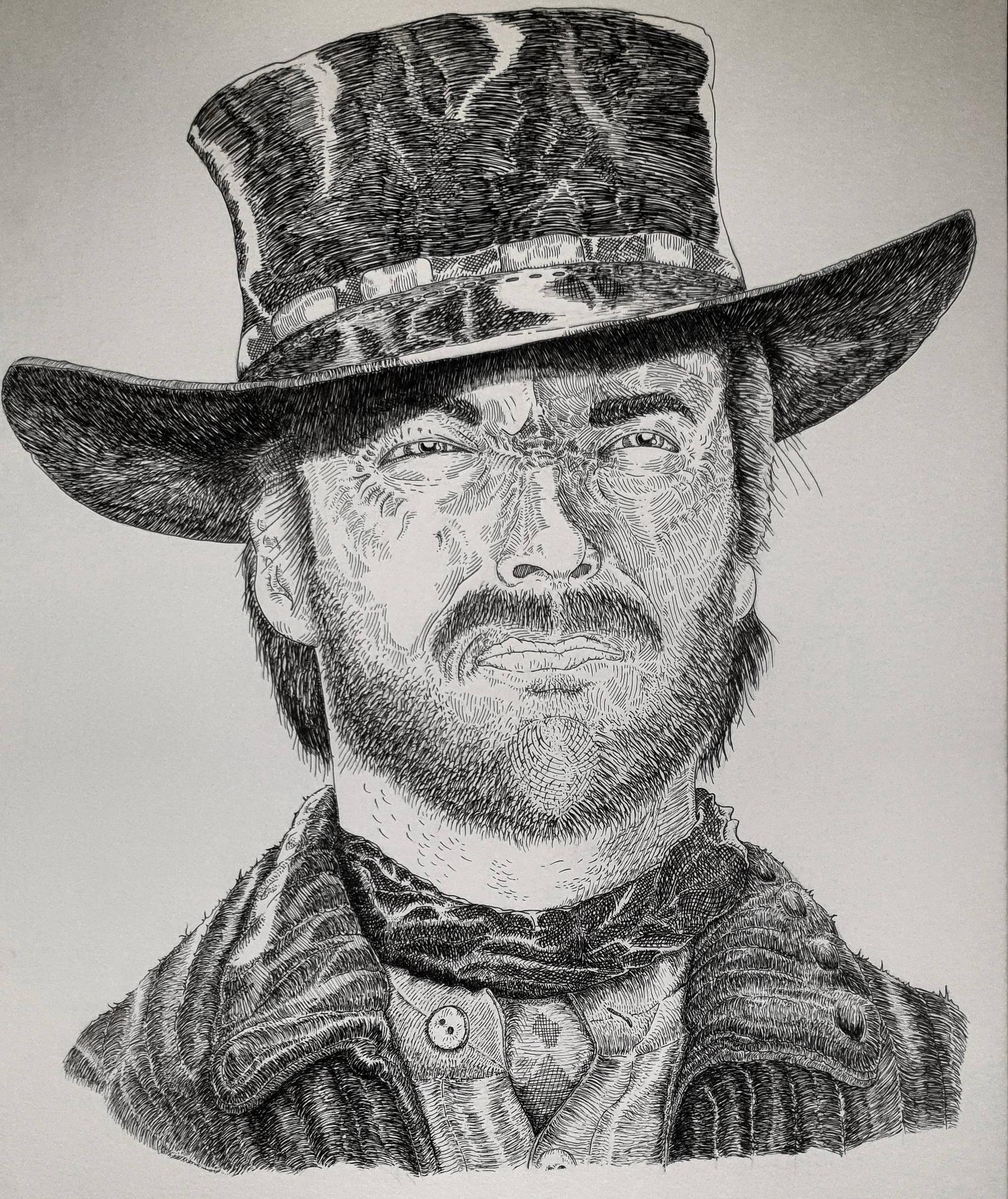 The Outlaw Josey Wales, me, ink, 2021 | Scrolller