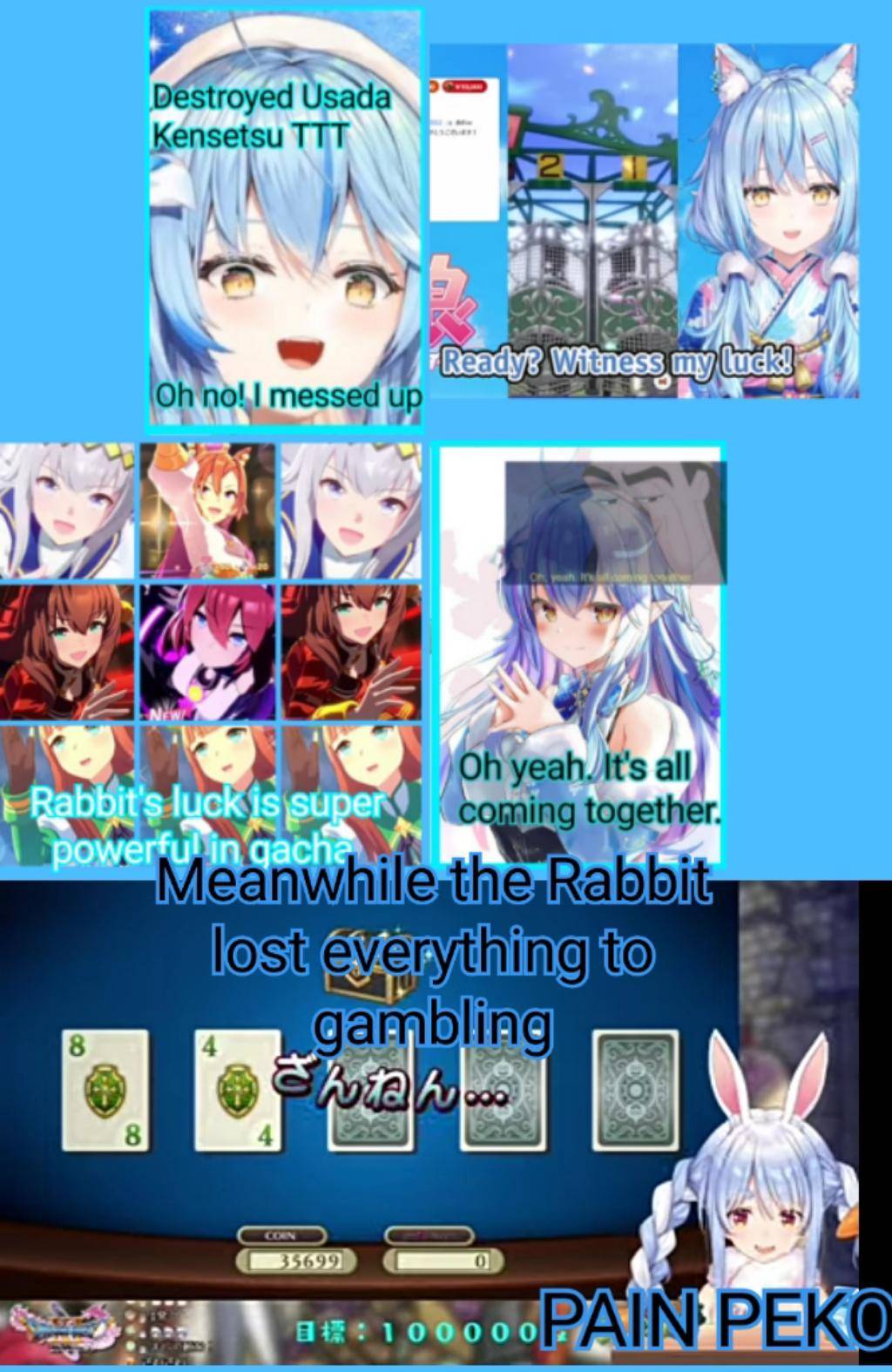 The rabbit's luck has strike again on Lamy's Gacha but the rabbit lost to gambling | Scrolller