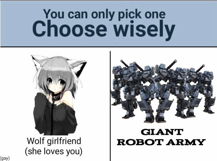 The sauce for the wolf girl and giant robot army | Scrolller