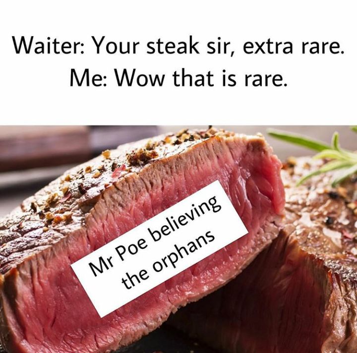 "The steak was too salty... rich kids!" - Olaf, probably... | Scrolller