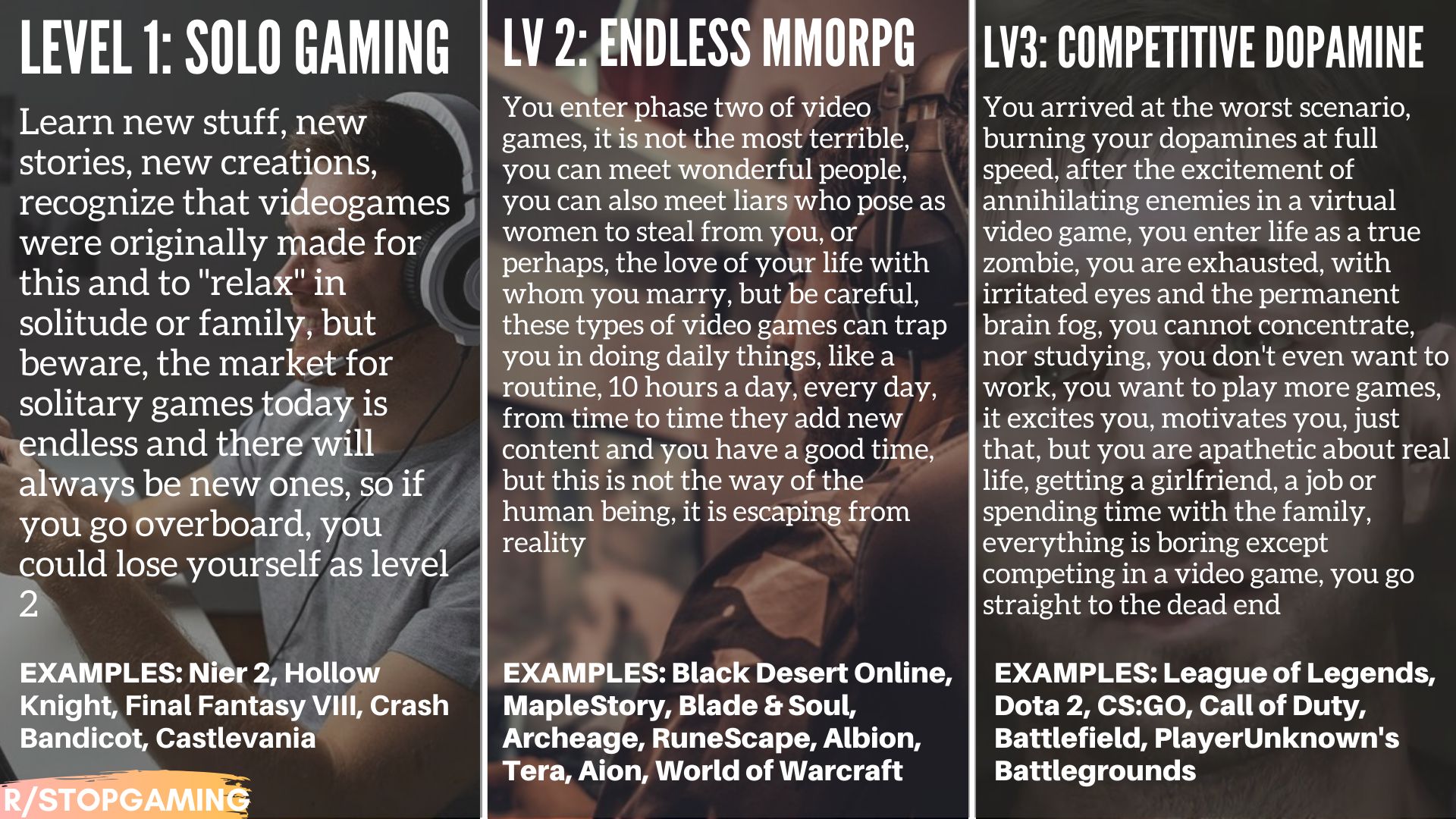 The Three Levels of Gaming | Scrolller