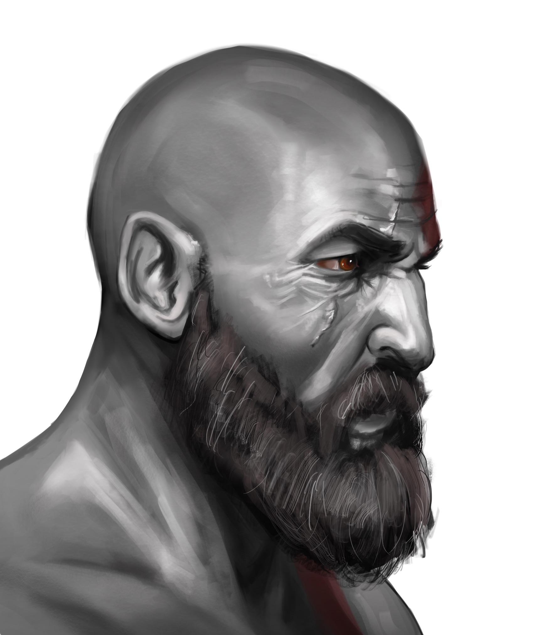 The trailer hyped me so much I had to draw Kratos | Scrolller