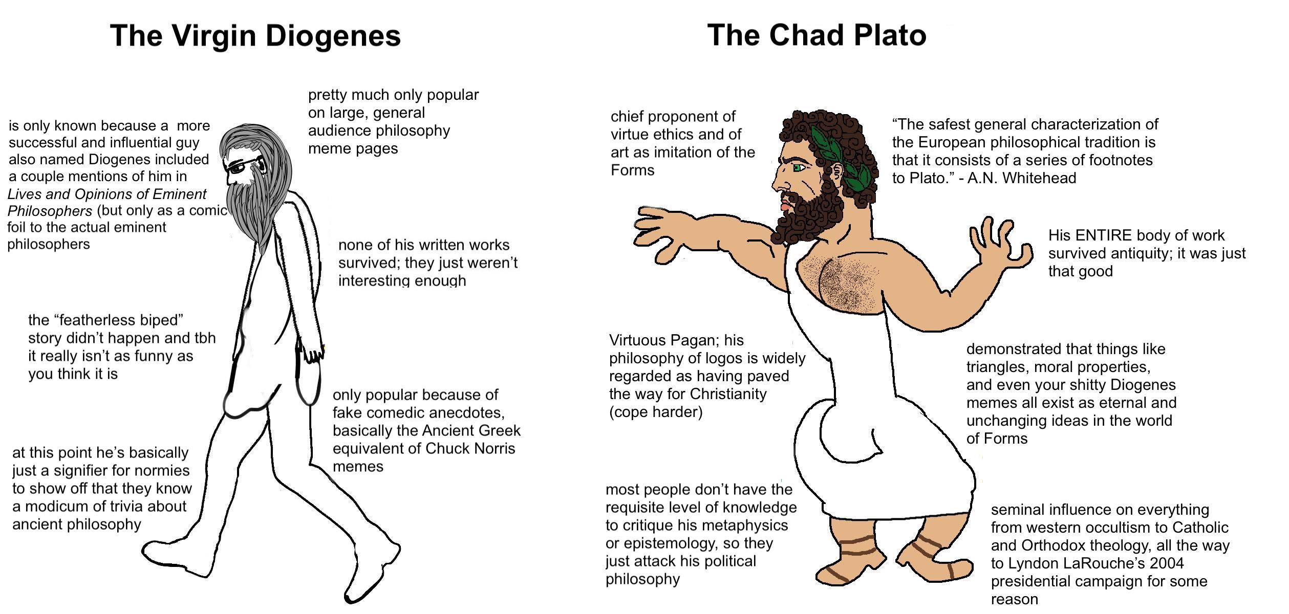The Virgin Diogenes vs the Chad Plato | Scrolller