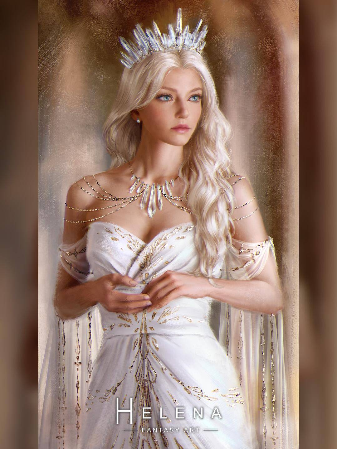 The White Queen Menina - Helena Fantasy Art | Scrolller