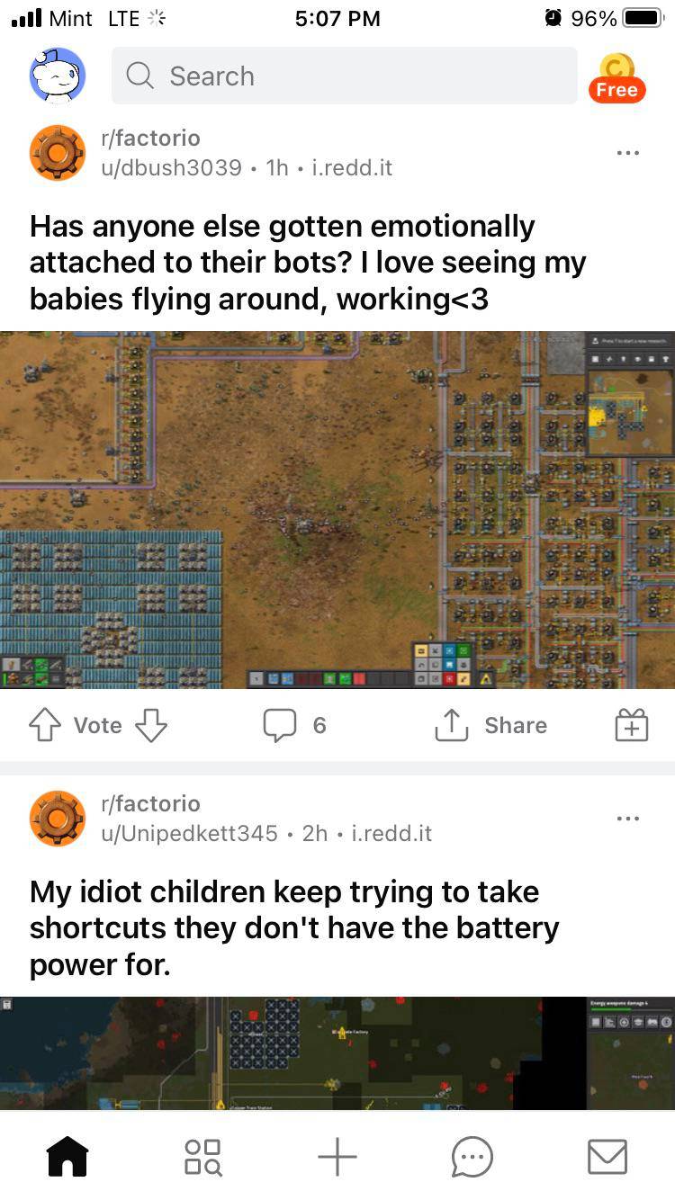 The Yin and Yang of Factorio. Seeing these two posts together made me giggle | Scrolller