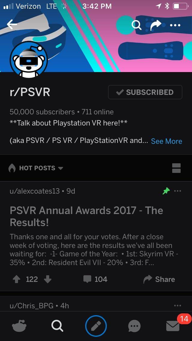 There are now 50,000 subscribers of r/PSVR! | Scrolller