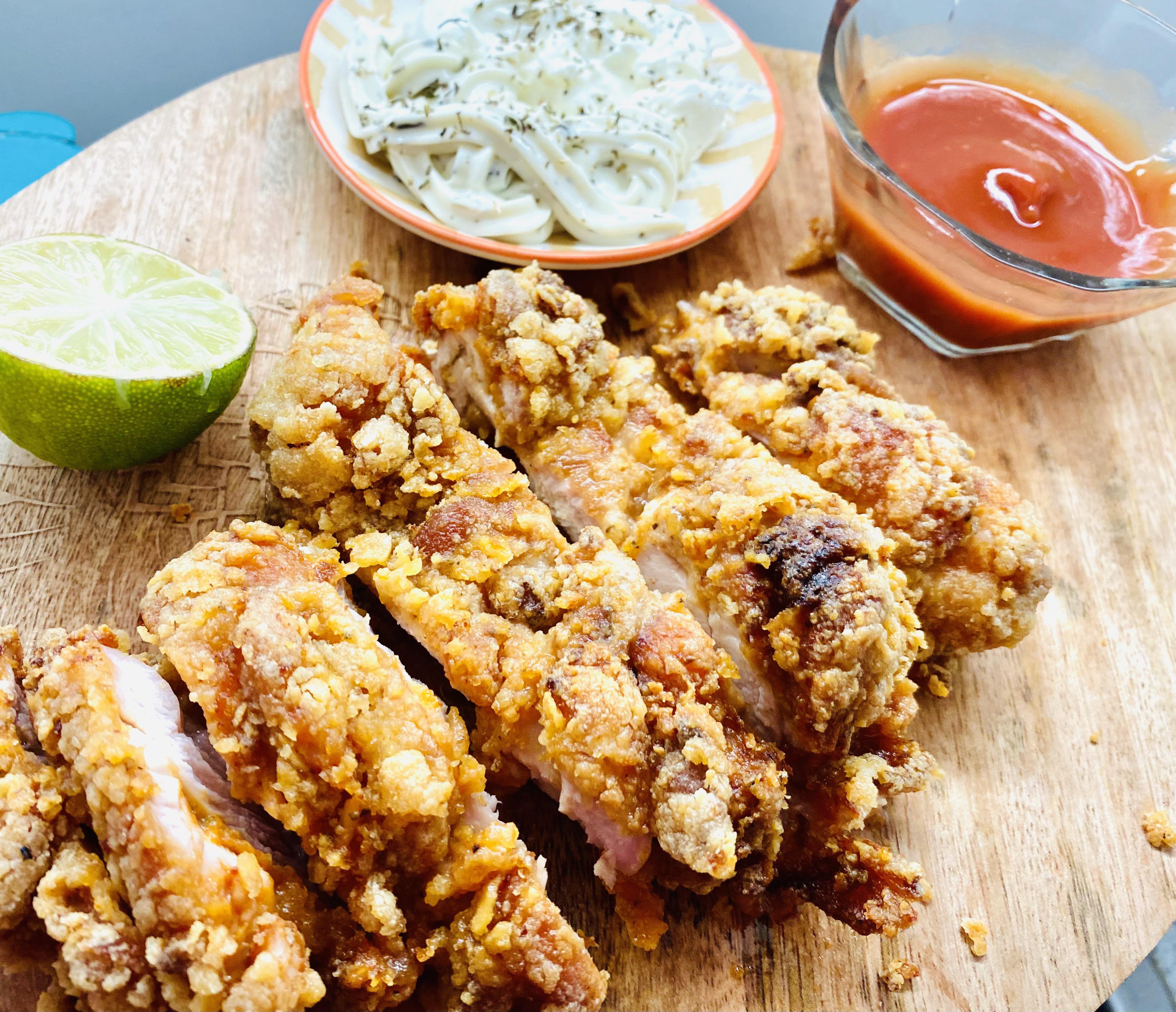 ThiCC crispy Chicken thighs boneless with hotSauce & Mayo [homemade] | Scrolller