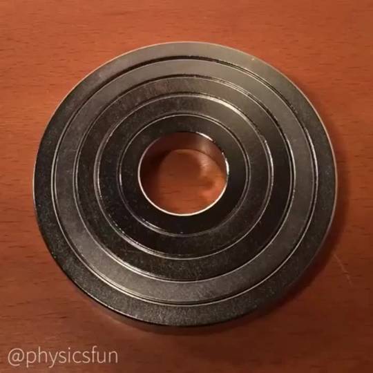 Thin pyrolytic graphite sheets levitating above a ring of powerful magnets | Scrolller