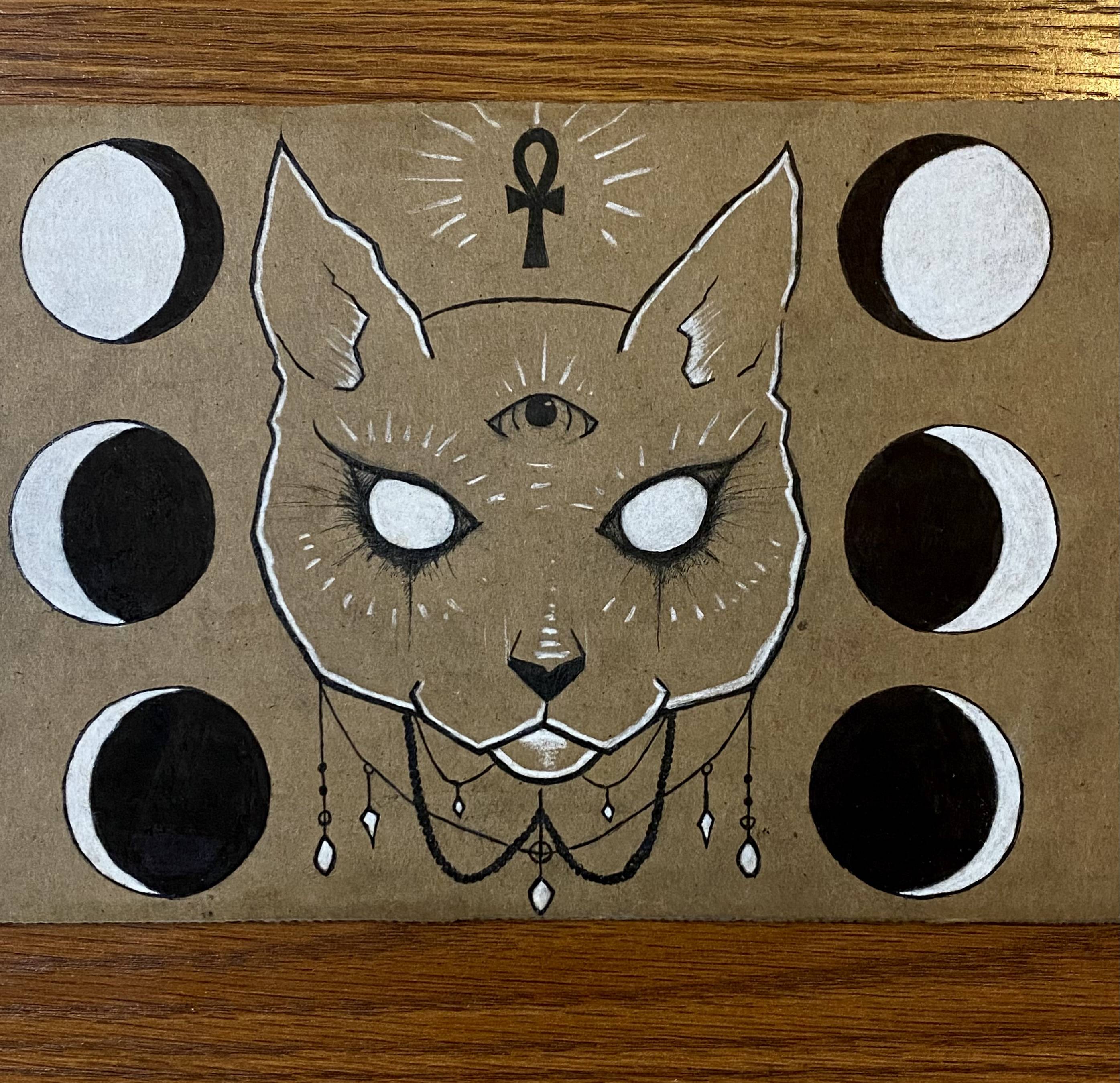 “Third eye cat”, me, pen and pencil, 2021 | Scrolller