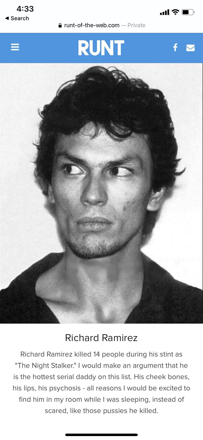 Thirsting for a serial killer this hard | Scrolller