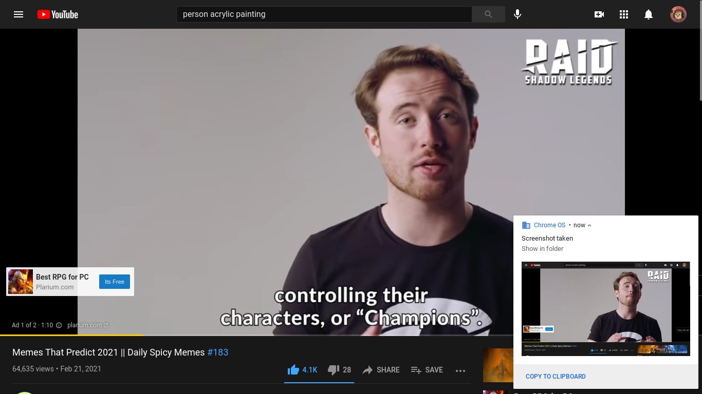 this ad popped up when I was watching an old DSM | Scrolller