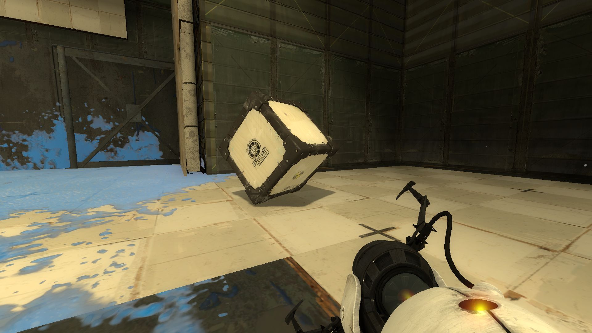 This cube is sitting perfectly balanced on one of its edges | Scrolller