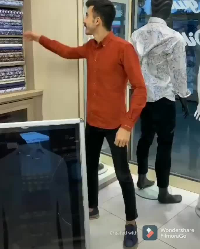 This fabric store has a shirt mock-up screen | Scrolller