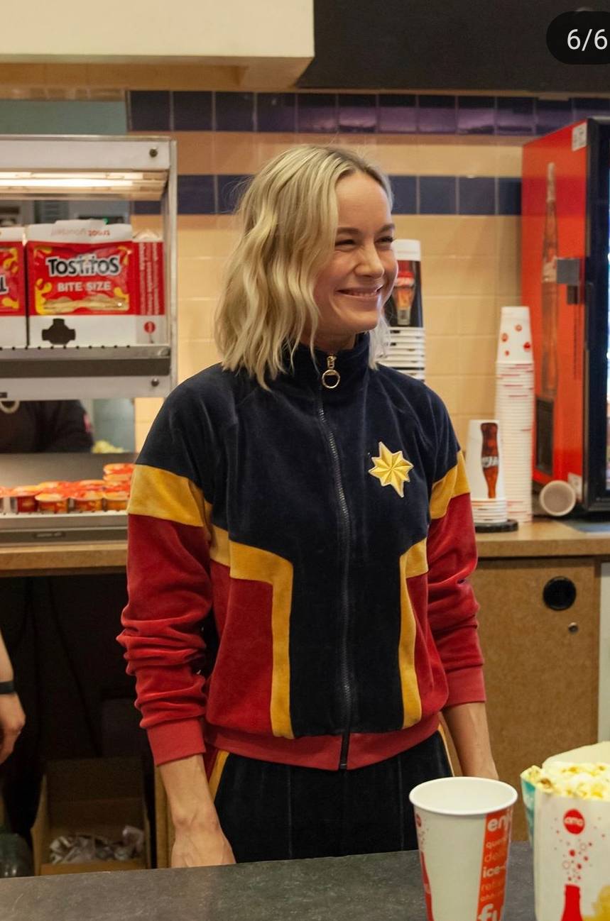 This Fleece/tracksuit Brie Larson is wearing | Scrolller