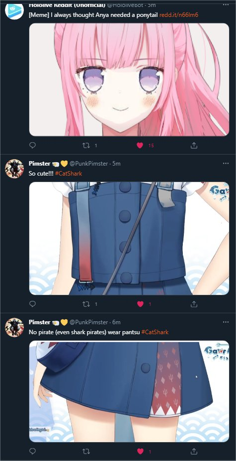 This Gura outfit reveal photos on my timeline got aligned and we got this new Holo member ...