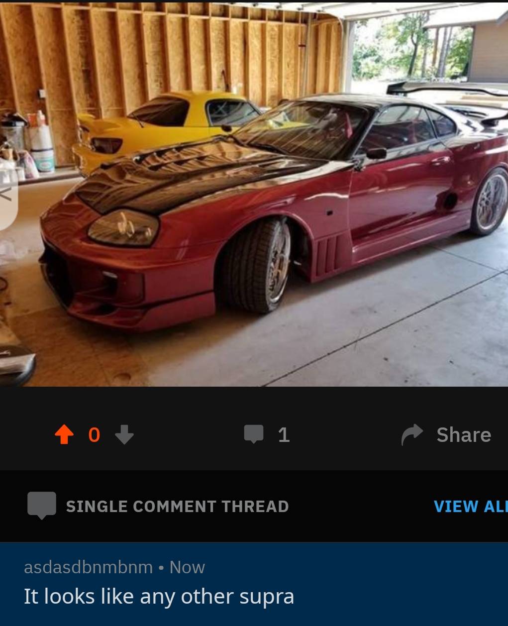 This guy thinks this totally ruined and rocked supra looks stock. | Scrolller