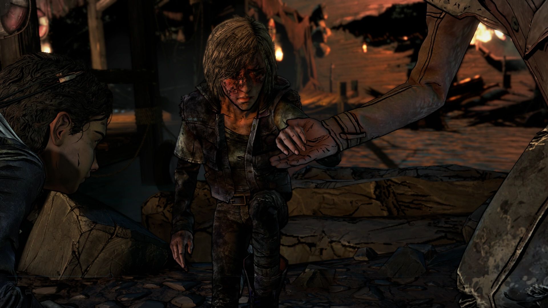 This happened during my save Tenn run. I cry every time I see her like that. Let's just say the ...