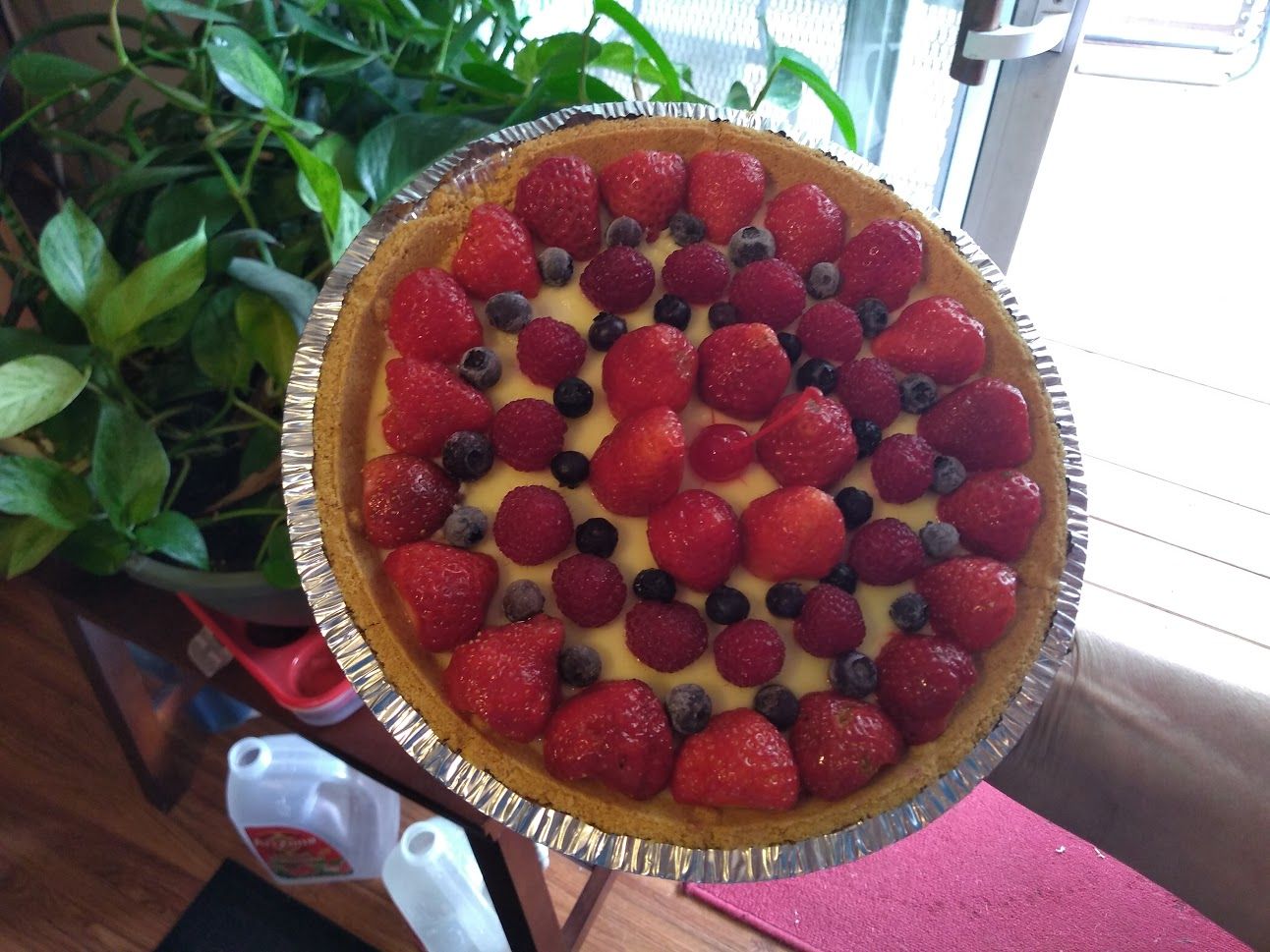 this is my 4 berry surprise No-bake pie my first attempt at a pretty vintage style dessert ...