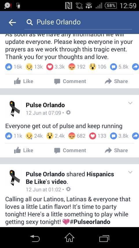 This is the Facebook post of Pulse Nightclub during the 2016 shooting | Scrolller