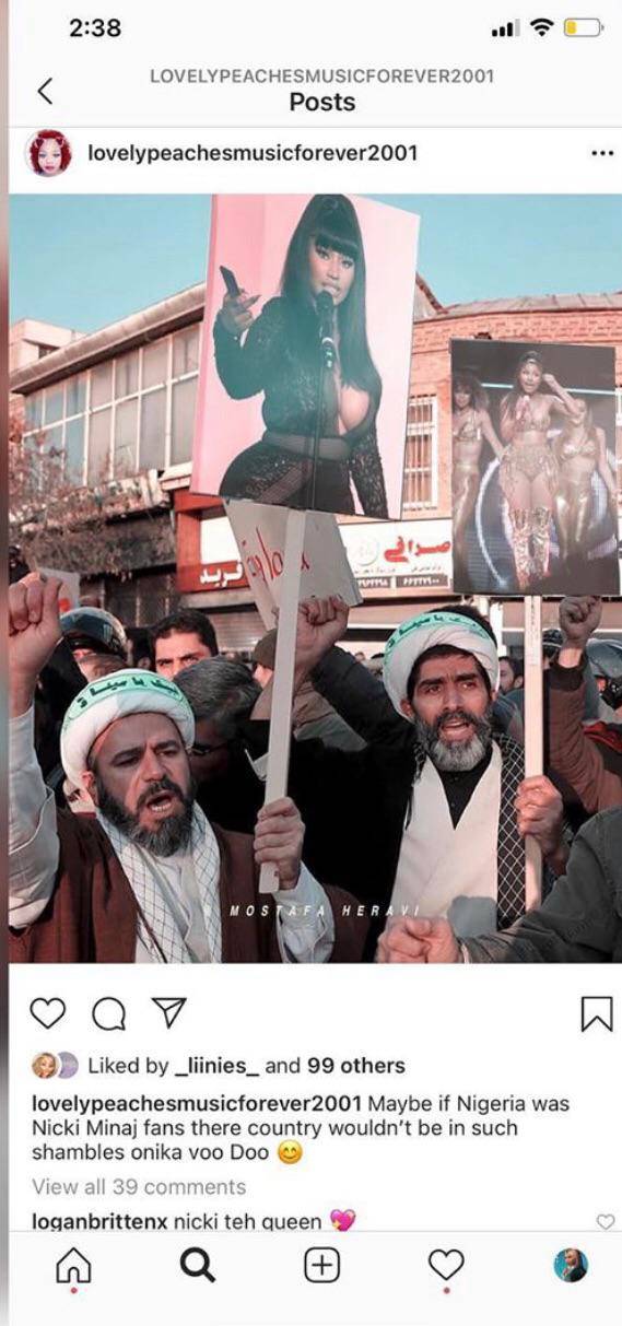 this is the picture that peaches got a lot of hate for and deleted from her instagram 🤦‍♀️ i can ...