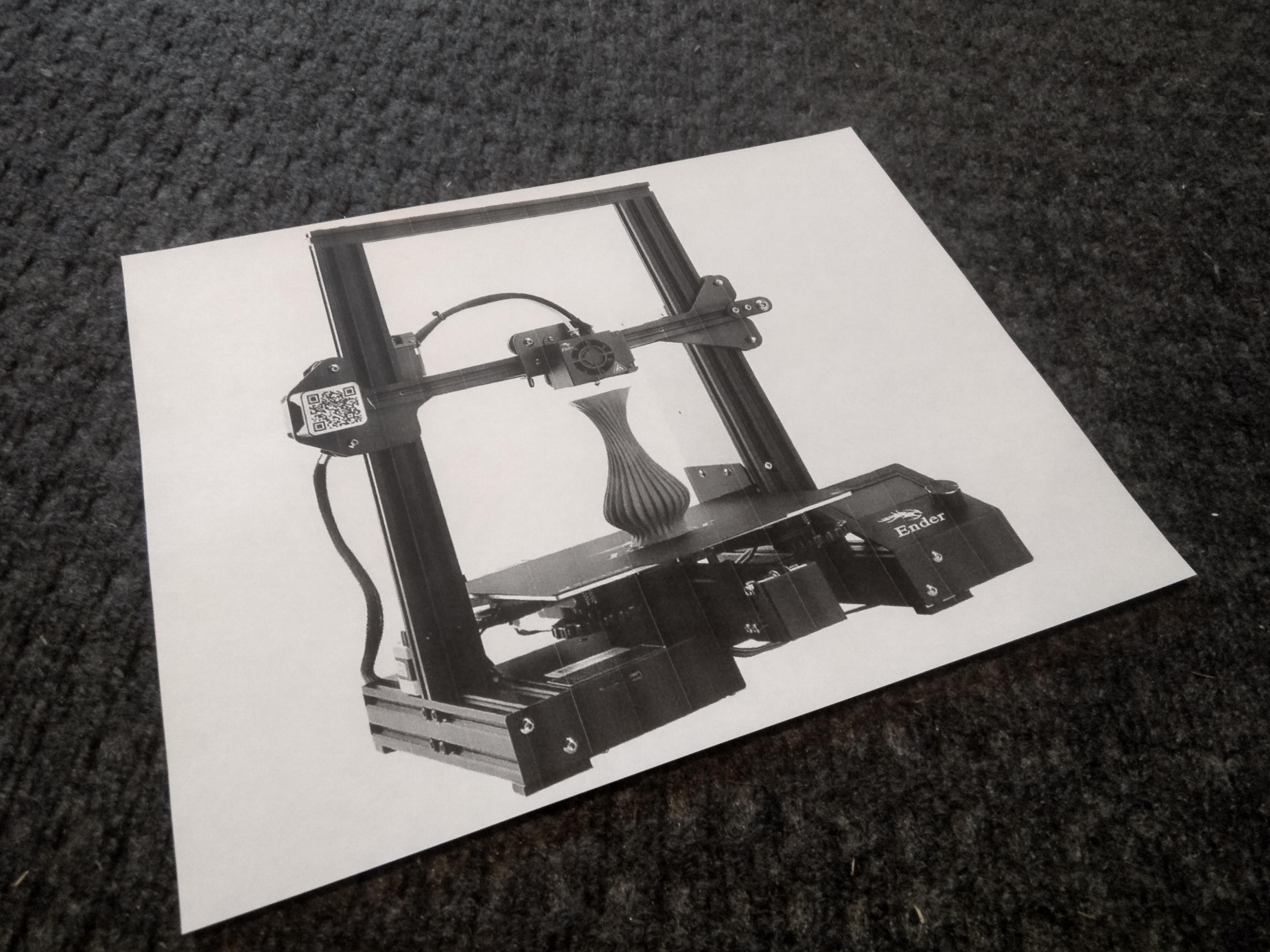 This may be hard to believe... But I successfully used a 2D printer to print a 3D printer ...