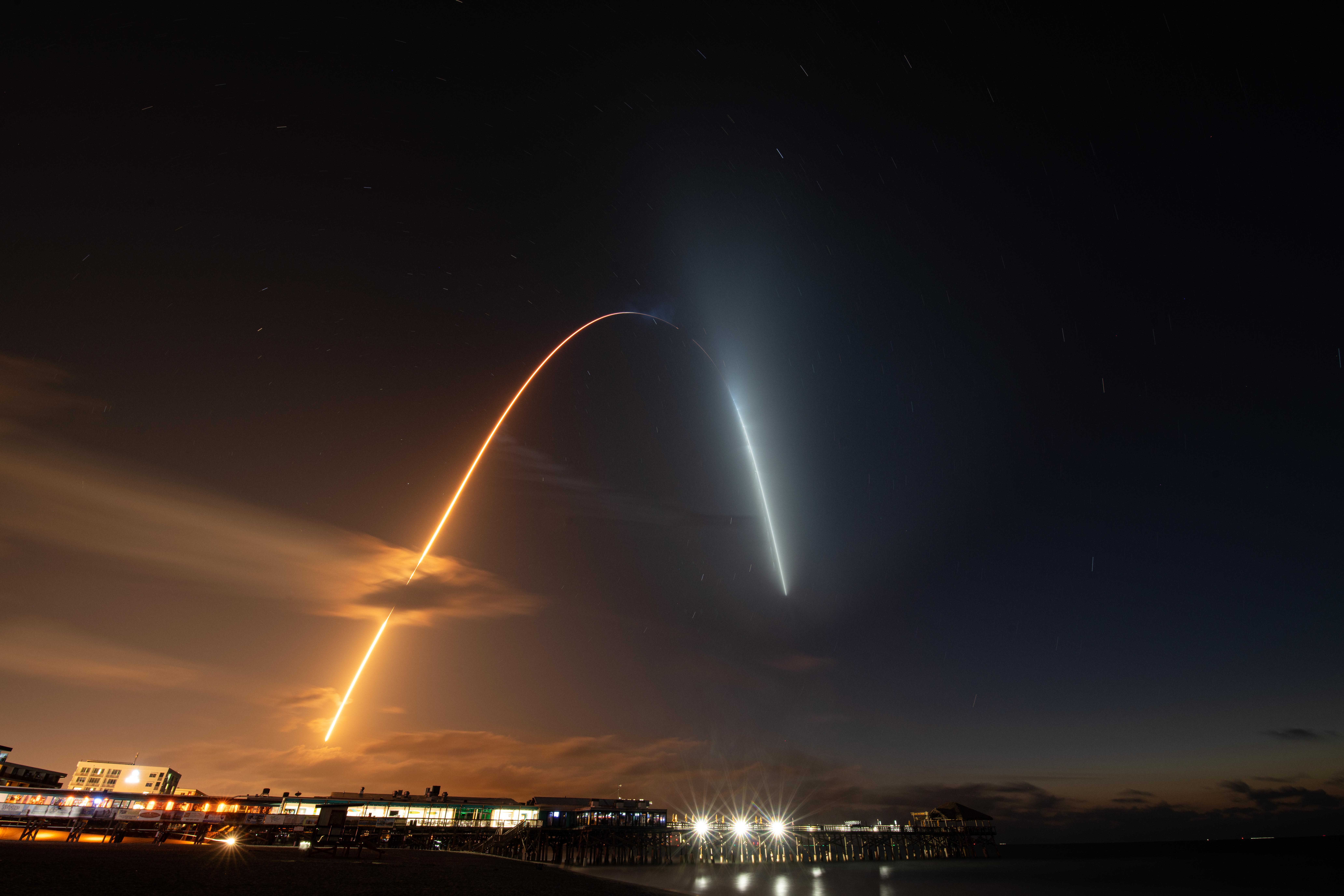 This mornings Falcon 9 Crew -2 launch from cocoa beach, FL | Scrolller