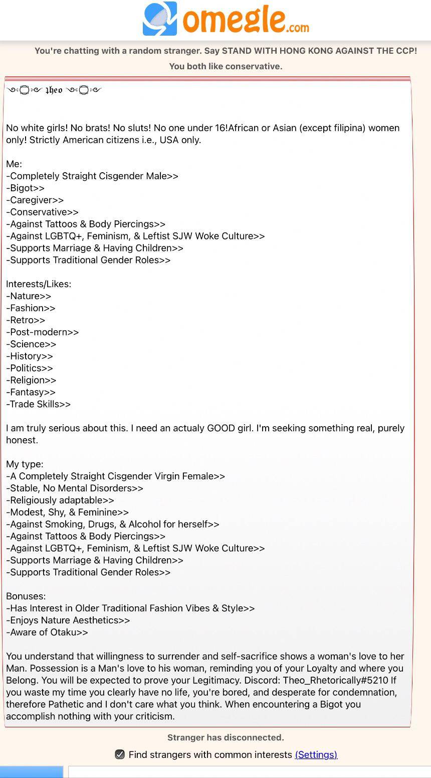 This really made me consider quitting omegle | Scrolller