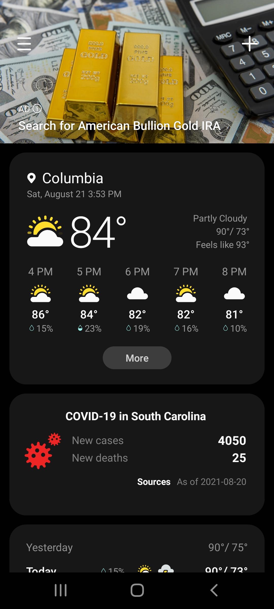 This weather app shows covid death stats | Scrolller