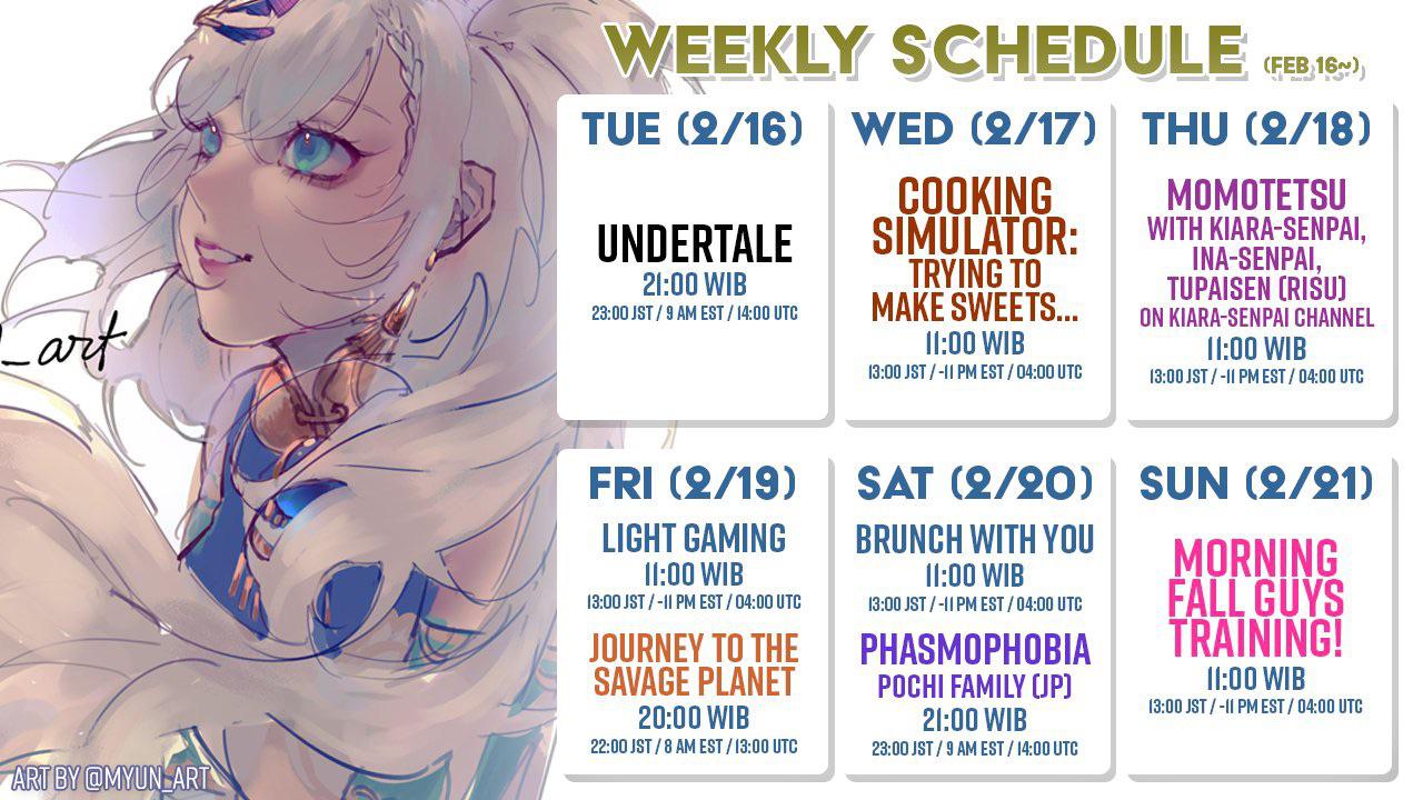 This weeks schedule | Scrolller