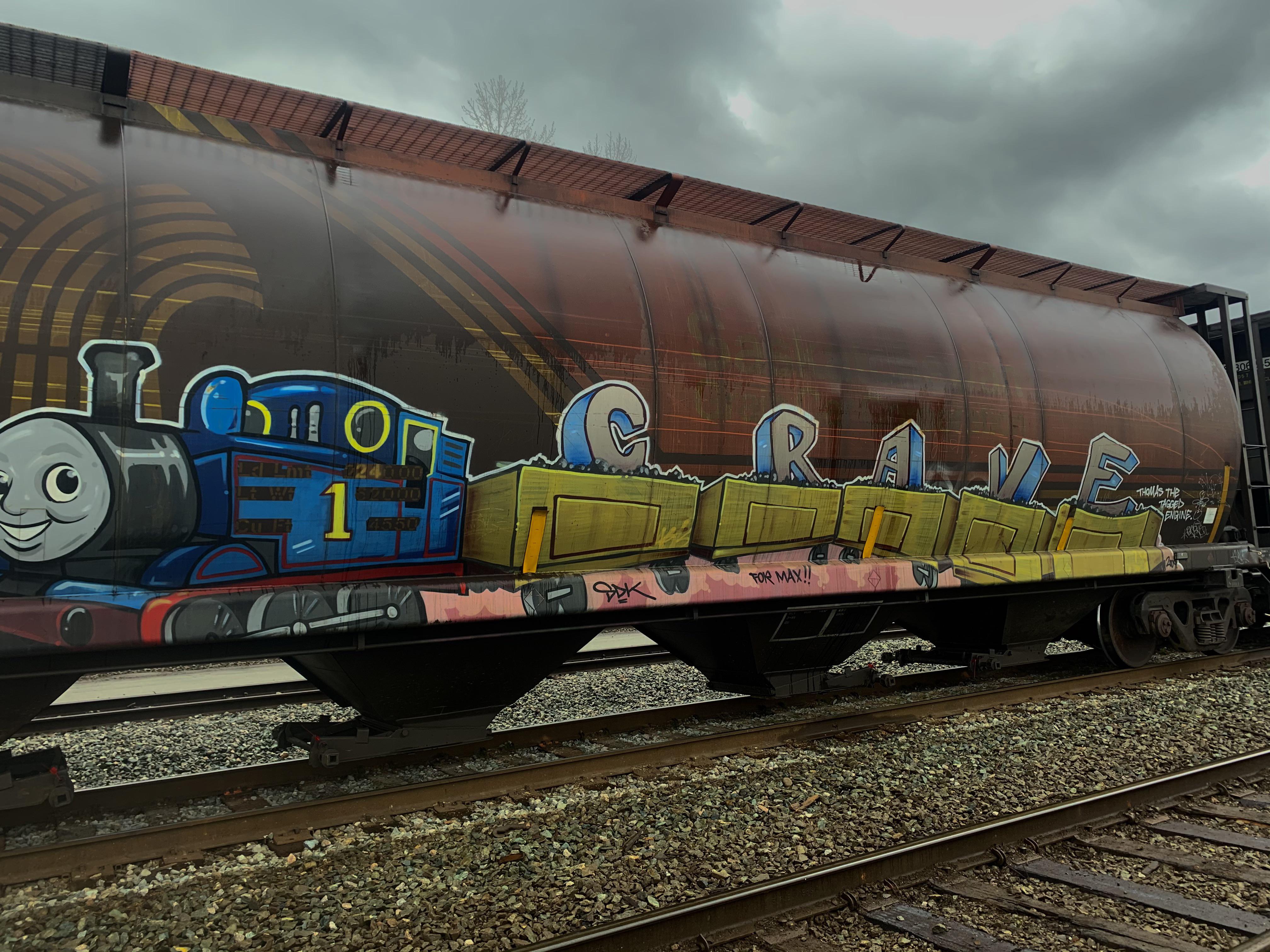 "Thomas the tagged engine", not mine but absolutely love it. | Scrolller
