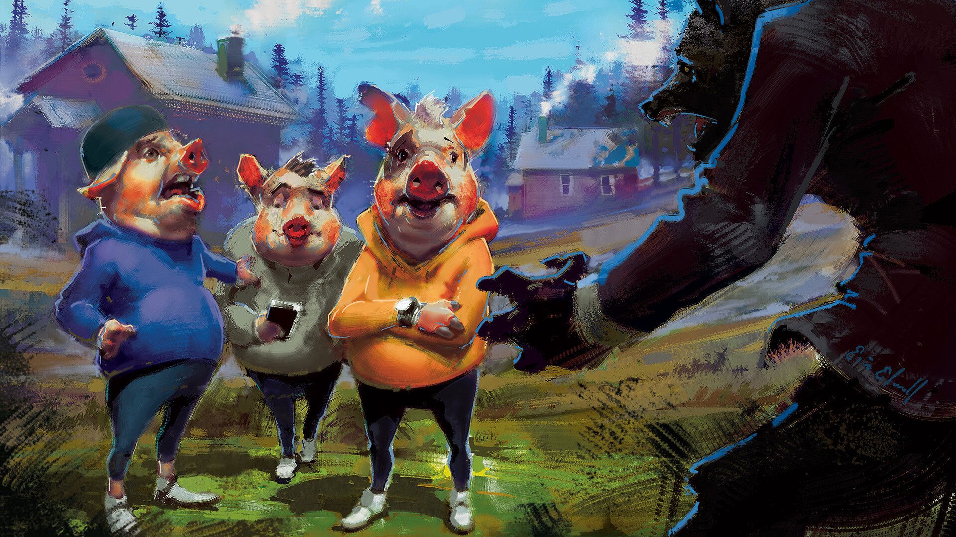 Three Little Pigs in skinny jeans by Eric Elwell | Scrolller