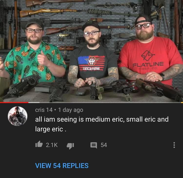 Three sizes of eric | Scrolller