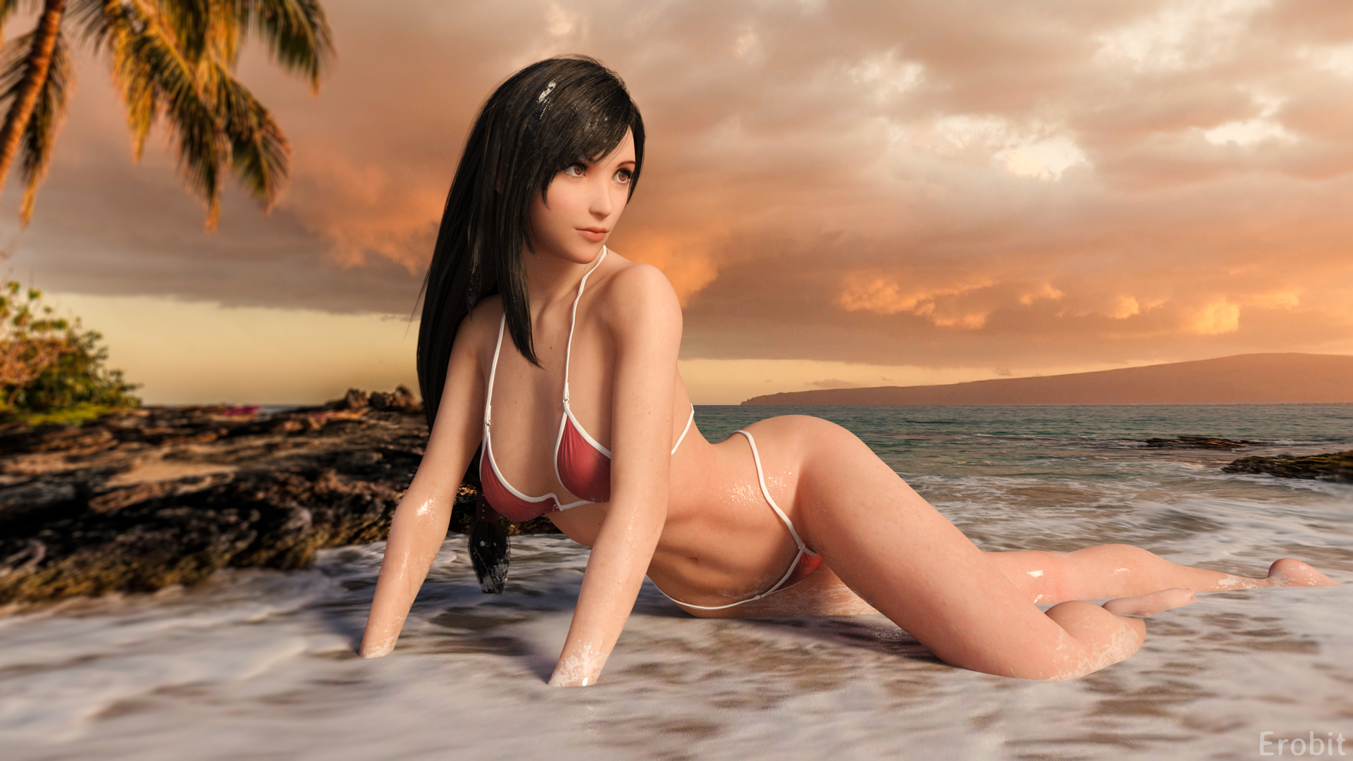 Tifa beach day (Erobit) | Scrolller