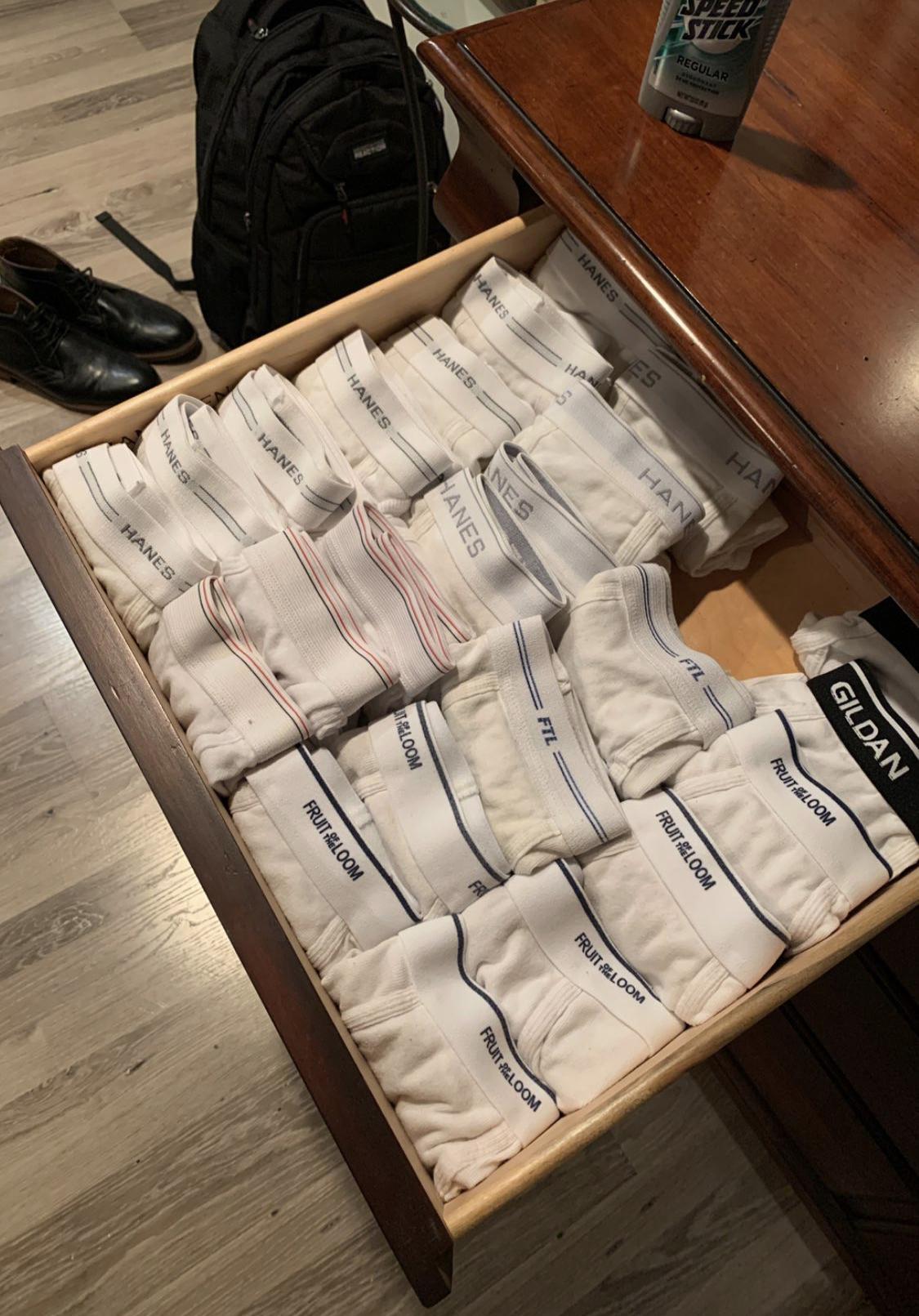 Tighty Whities Everyday Underwear Drawer Scrolller
