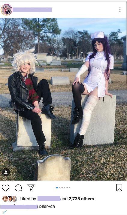Tiktok cosplayers have a photoshoot at an actual graveyard | Scrolller