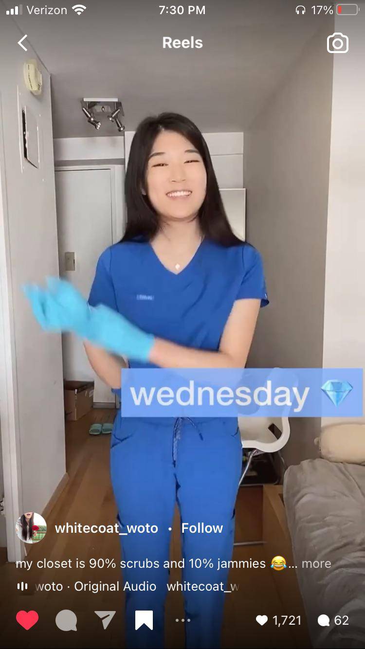 Tiktok Girl Posing With Gloves And Scrubs Scrolller 2793