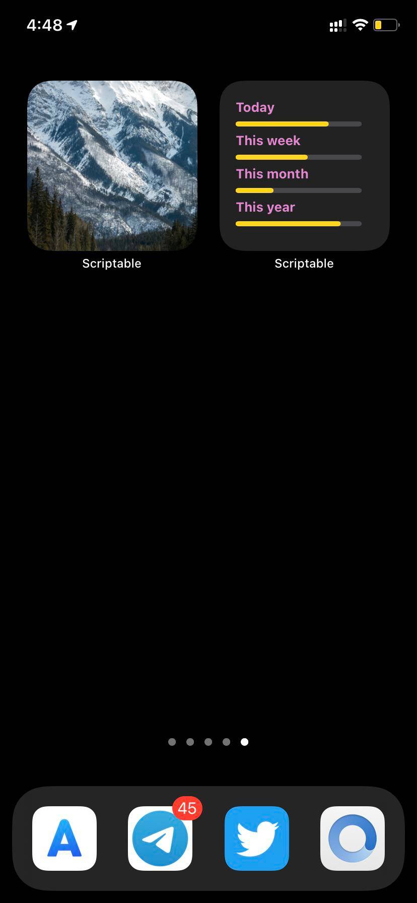 Time progress widget | Scrolller