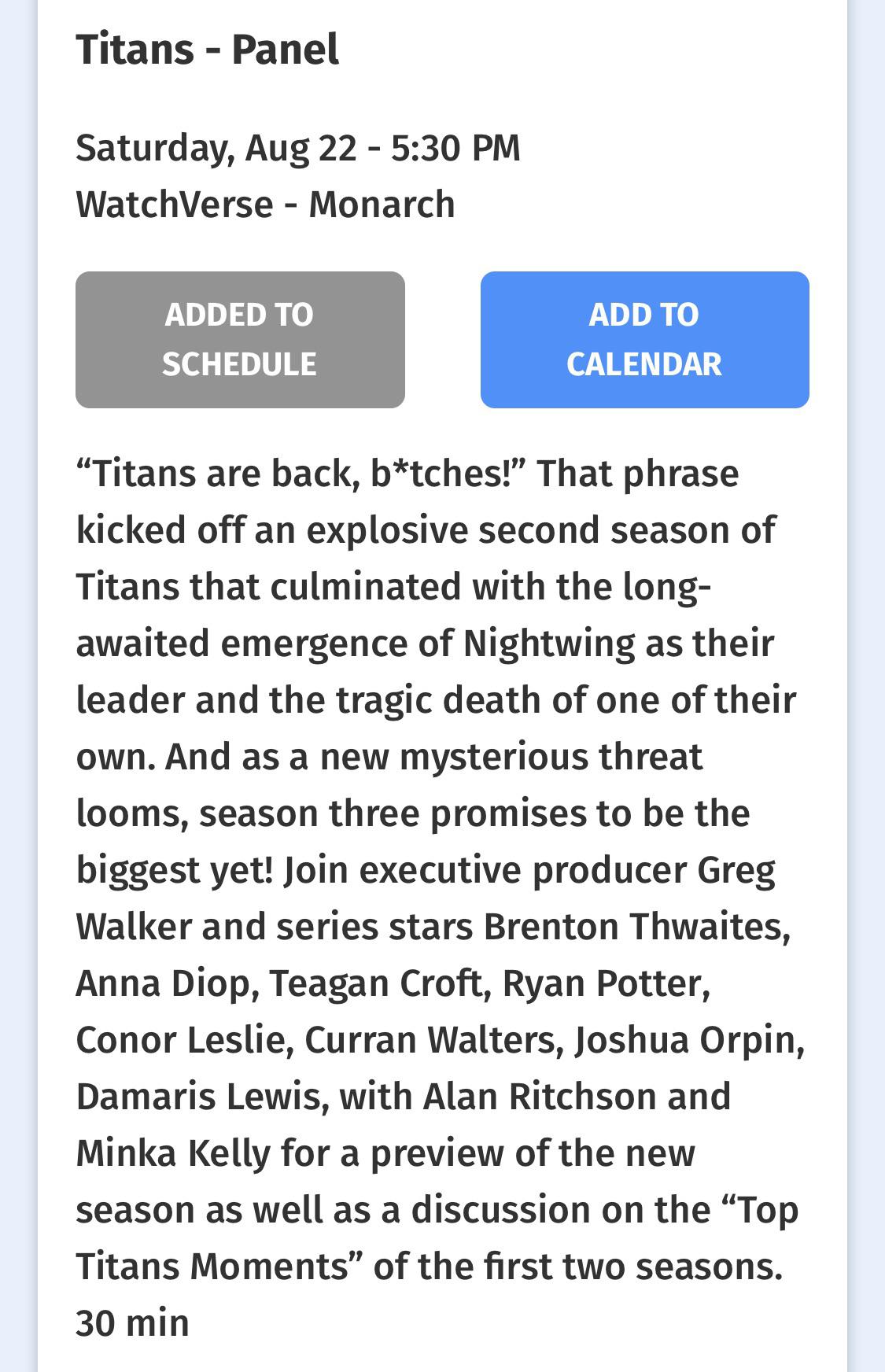 Titans DC Fandome Panel | Scrolller