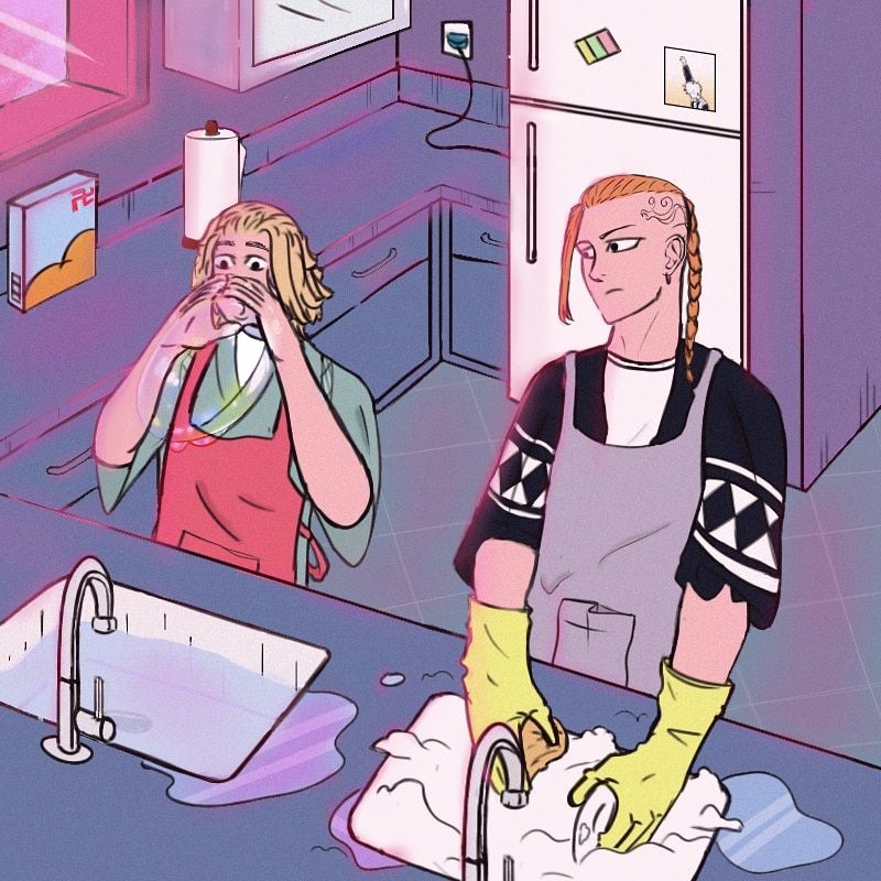 Tokyo Revengers | Draken and Mikey doing the dishes [OC] | Scrolller