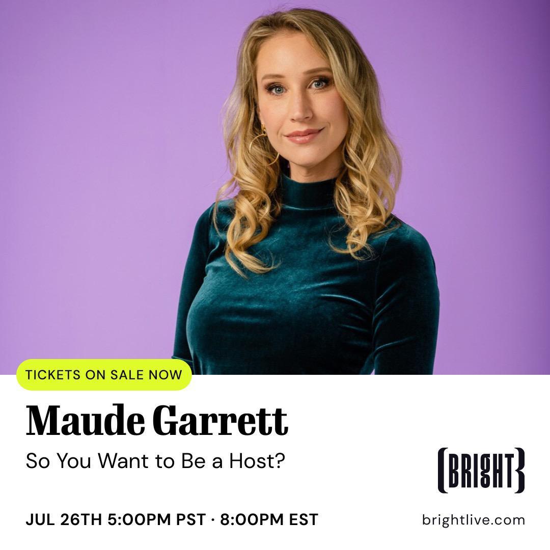 Tonight's the night to join Maude Garrett | Scrolller