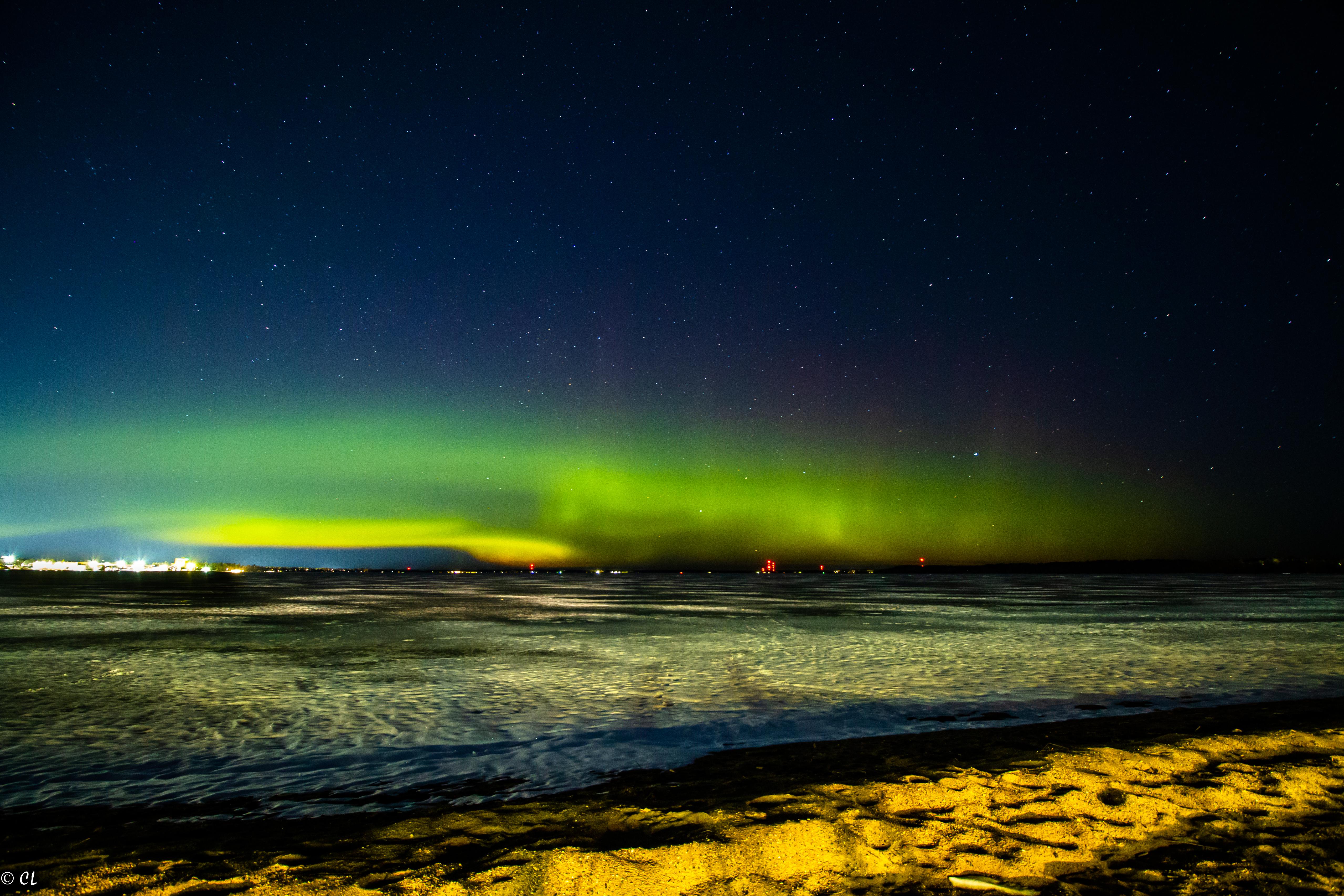Took it on 3/14/2021, by lake Bemidji. Felt so lucky to see the aurora! | Scrolller